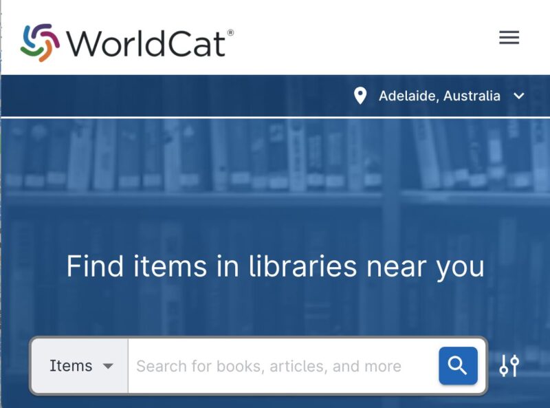 Worldcat - The Missing Library